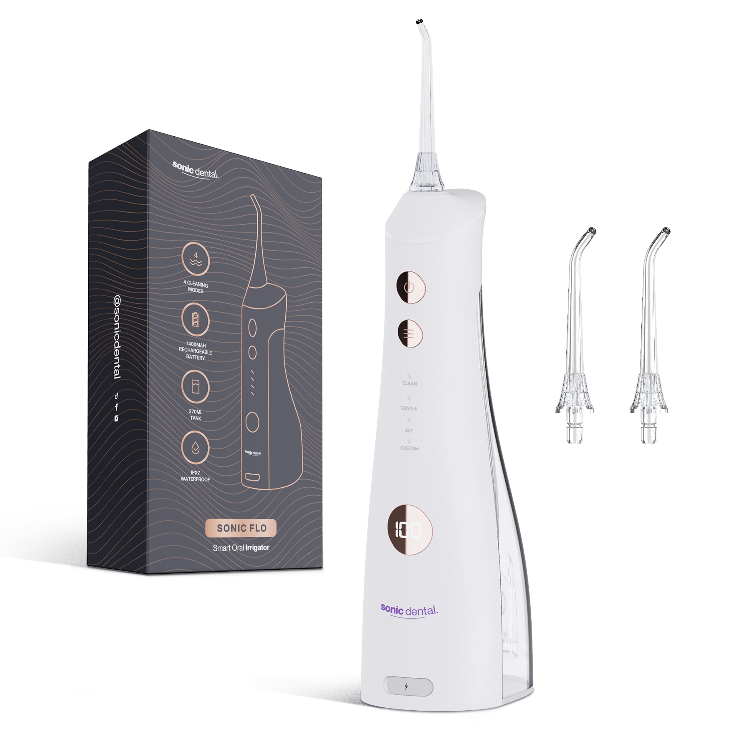 Sonic Flo - Cordless Water Flosser for Deep Interdental Cleaning | Sonic Dental